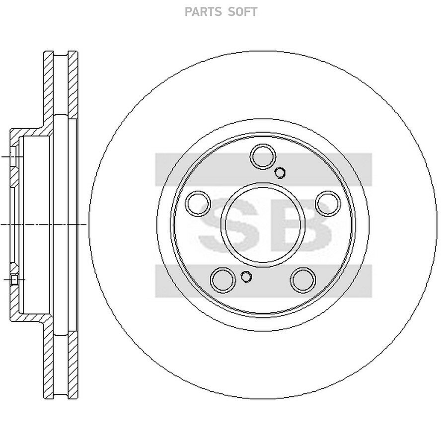SANGSIN BRAKE SD4941 диск тормозной передний!\ Toyota Carina 1.6 92-97