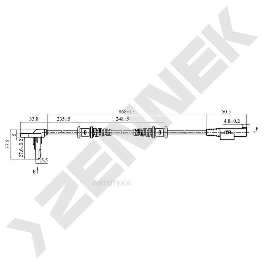 Датчик ABS ZENNEK DAS0117