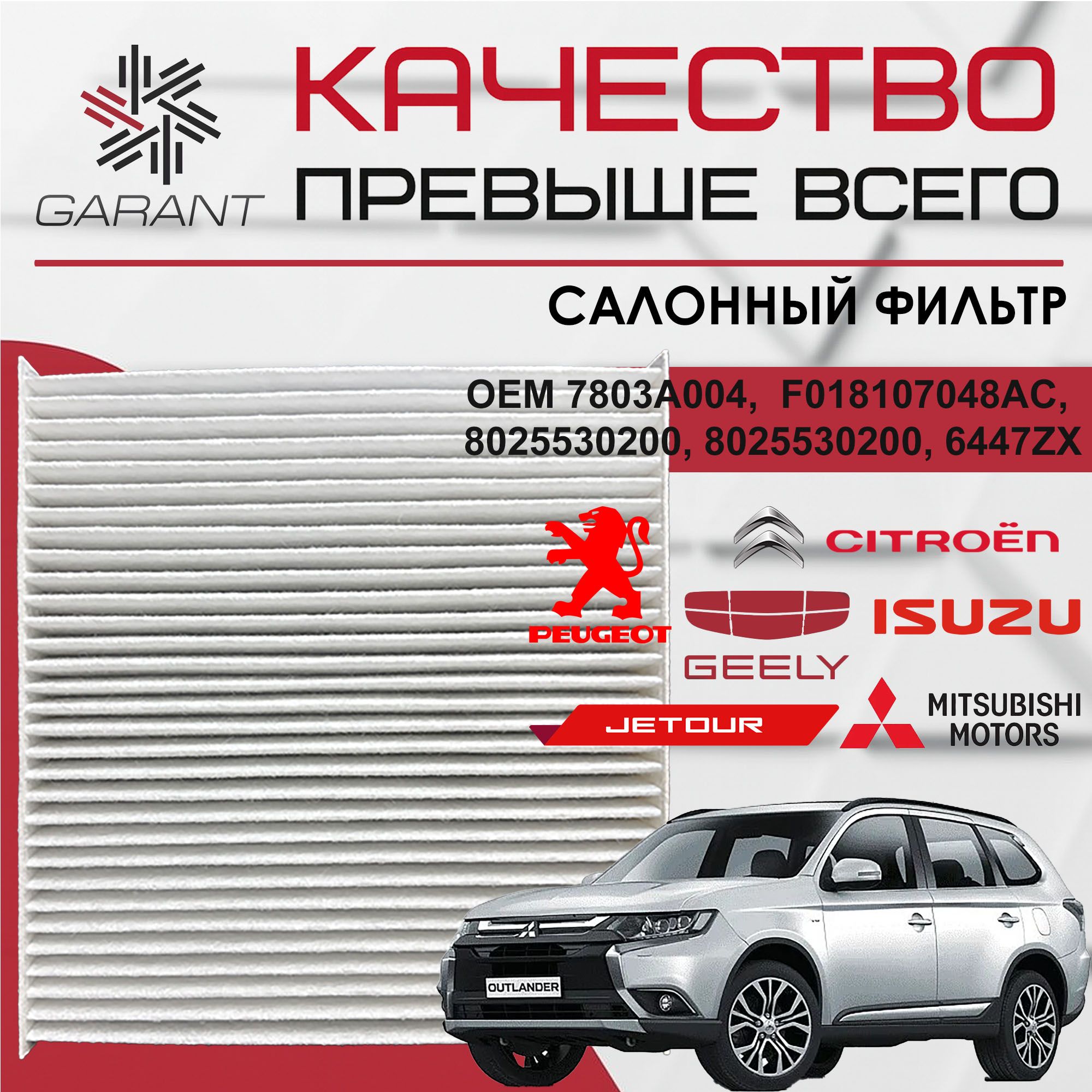 GARANT-SPARES Фильтр салонный арт. FG-7803, 1 шт.