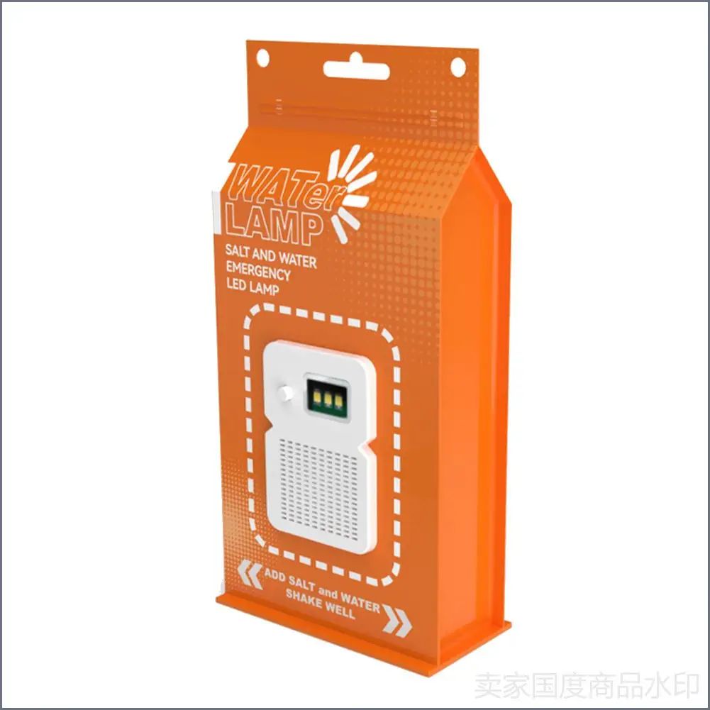 Светодиодный фонарь Orange, работает от соли и воды, 20x10 см, с веревкой для подвеса