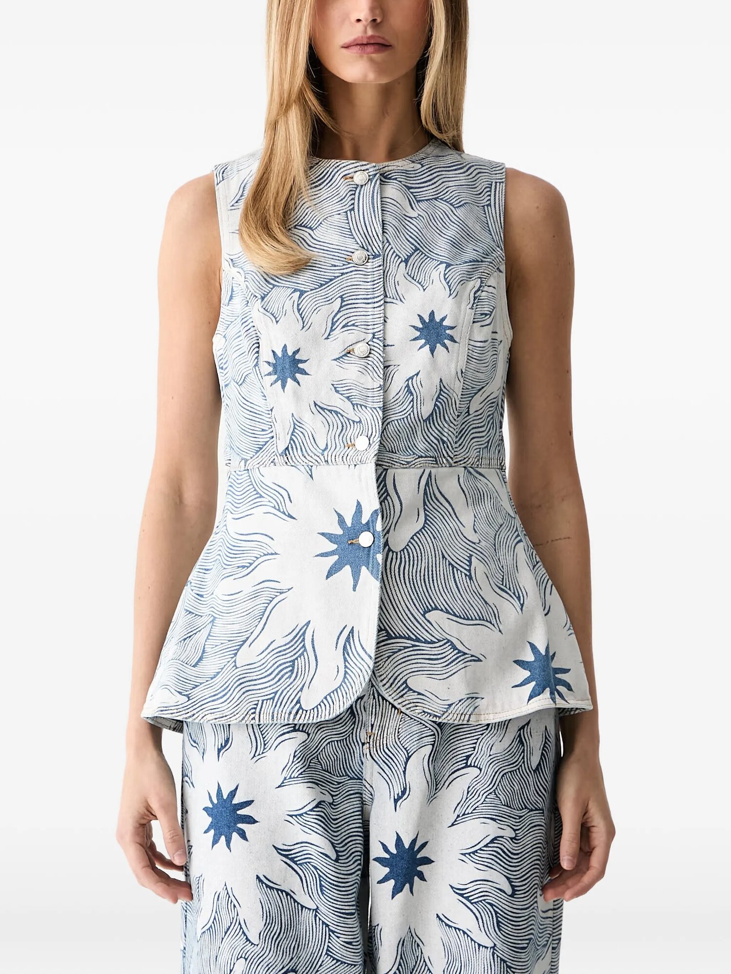 Пальто Sun-print waistcoat