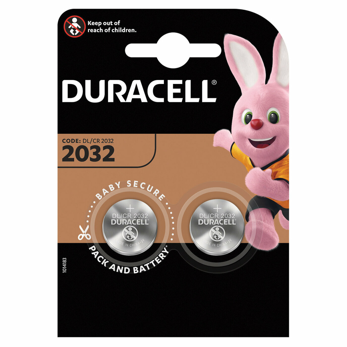 Батарейки Duracell Lithium, CR2032, литиевые, 2 шт, блистер