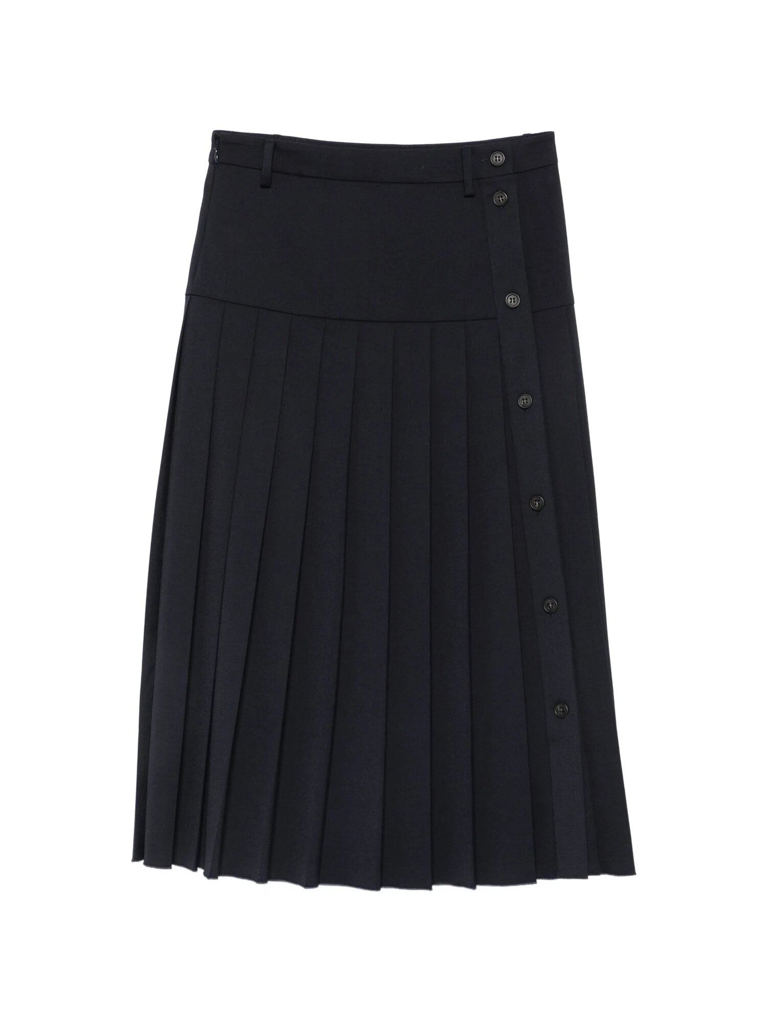 Юбка Pleated button-detail midi skirt