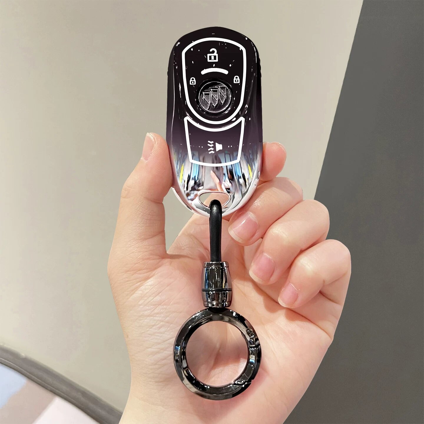 Ключевой брелок Buick Regal B6 в градиентном звездном черном с удобной веревкой, чехол для автомобильного ключа