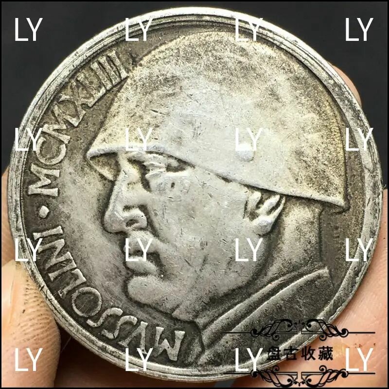 Коллекционная монета Италия 20 лир Бенито Муссолини, редкая, историческая
