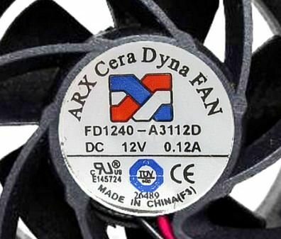 ARX FD1240-A3112D 12V 0.12A 4CM 4020 2-проводной бесшумный вентилятор охлаждения