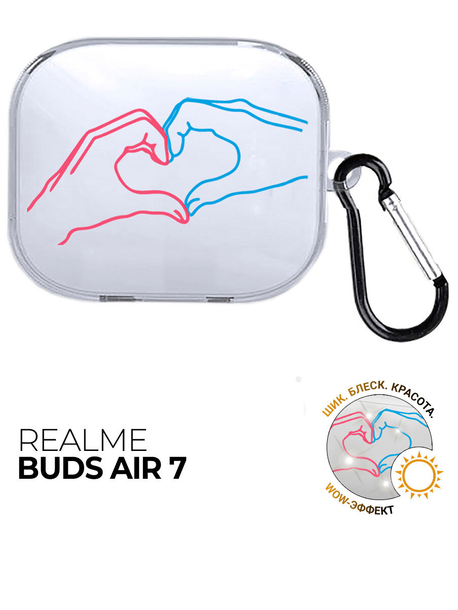 Чехол на Realme Buds Air 7 с принтом Fall in Love, hst