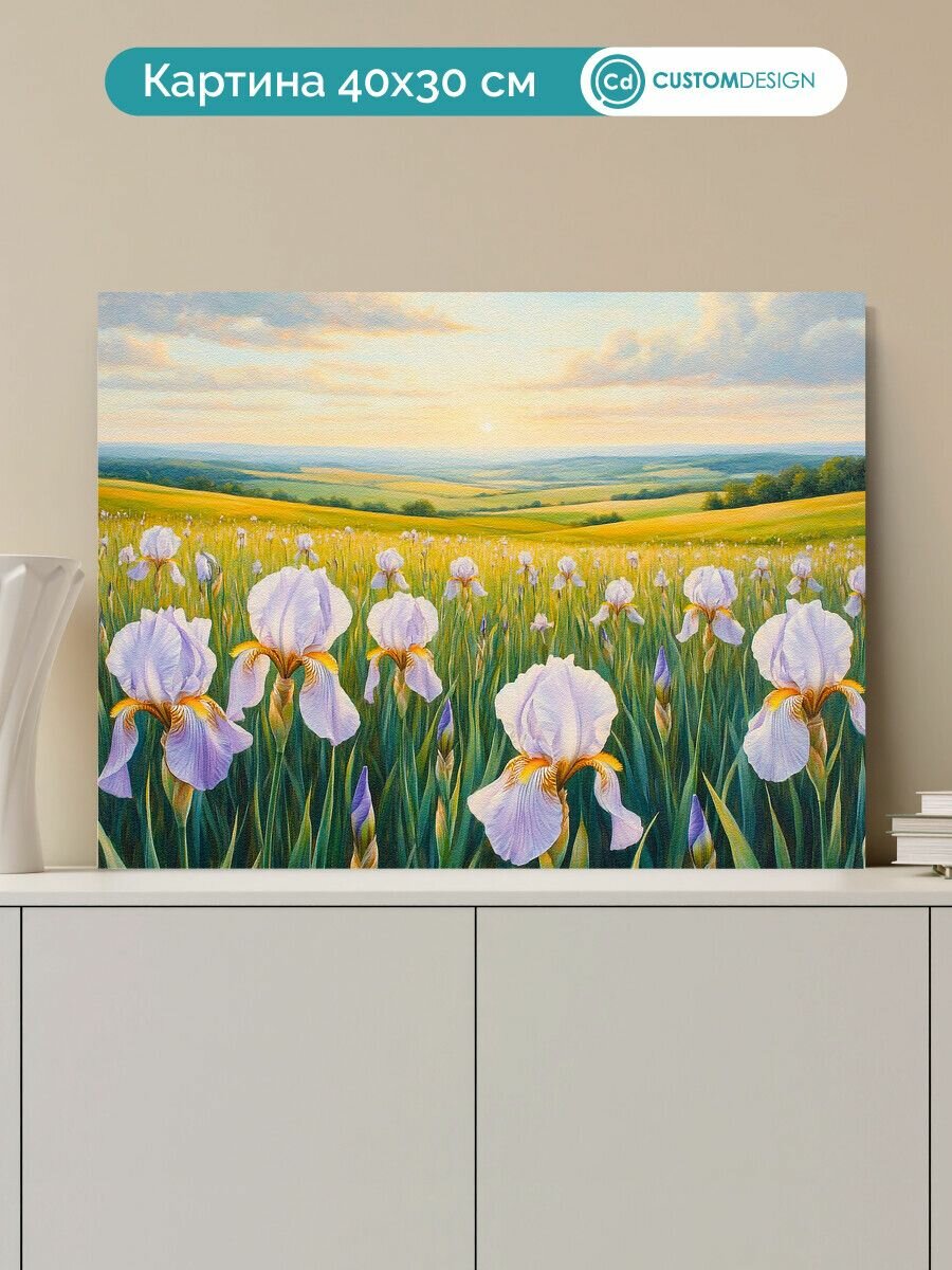 Картина на стену для интерьера Ирисы 30x40 см