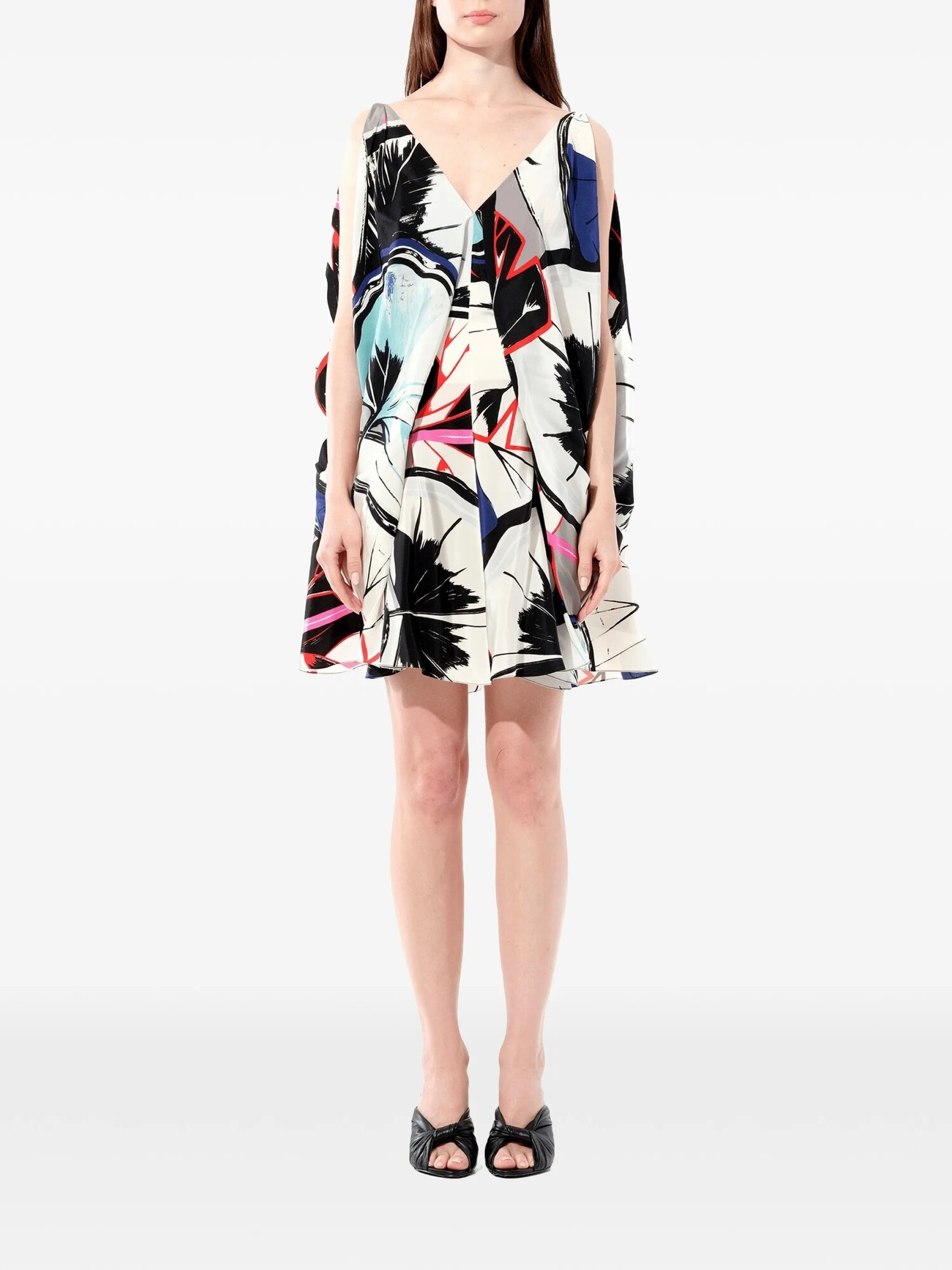 Платье BALENCIAGA Gingko print dress, размер 36, разноцветный — фото 1
