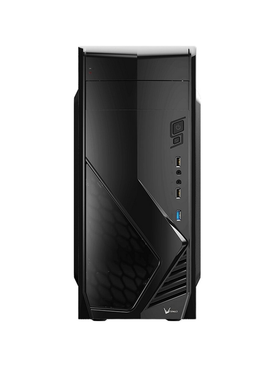 Корпус FORMULA (AEROCOOL) MidiTower CS-1102 черный (ATX, без БП, 2xUSB2.0+USB3.0, 1x80mm) (CS-1102 (F))