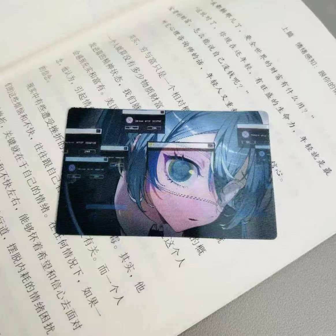Волшебная 3D-карта Hatsune Miku с эффектом движения, креативная голографическая открытка для друзей и подруг, идеальный подарок для фанатов аниме для подруги фанатам аниме 3D открытка