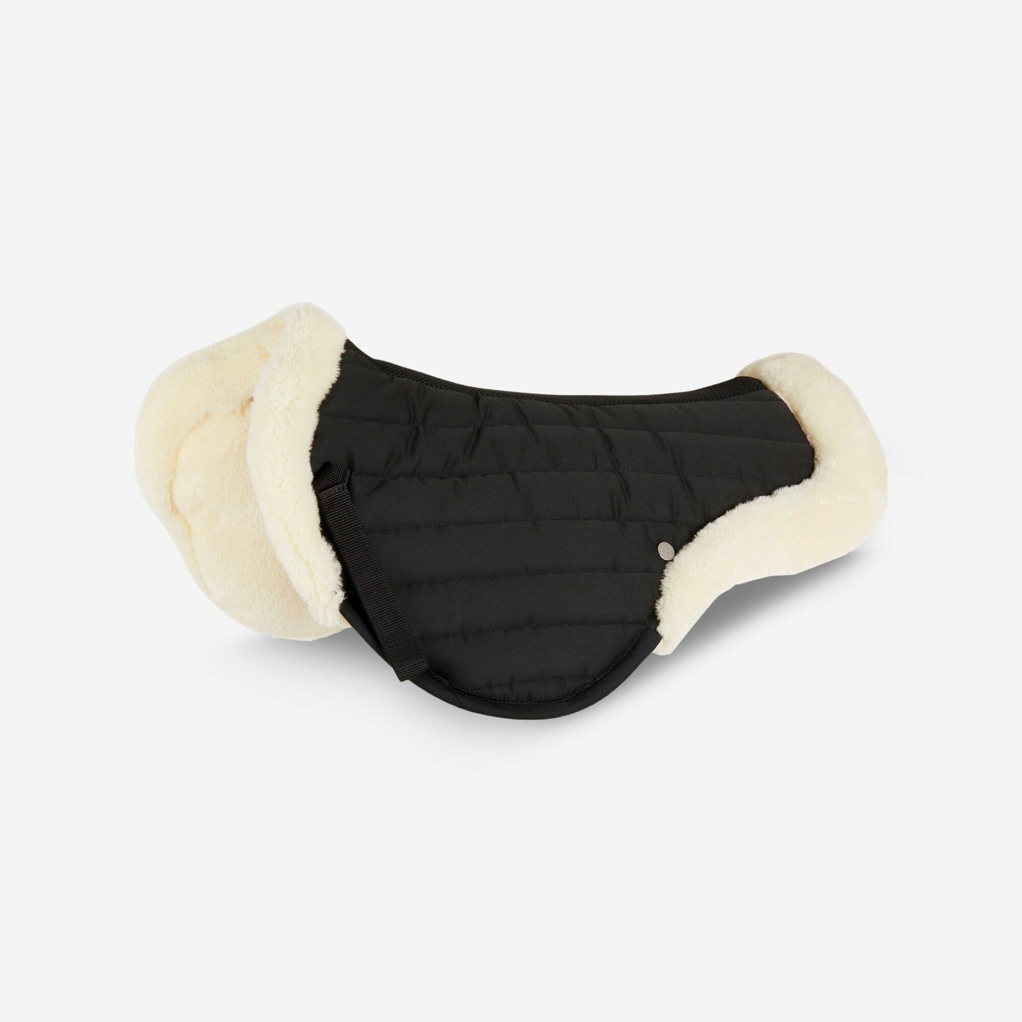 Подкладка для седла Fouganza 900 с мехом , Decathlon, Цвет: Черное, Размер: FS