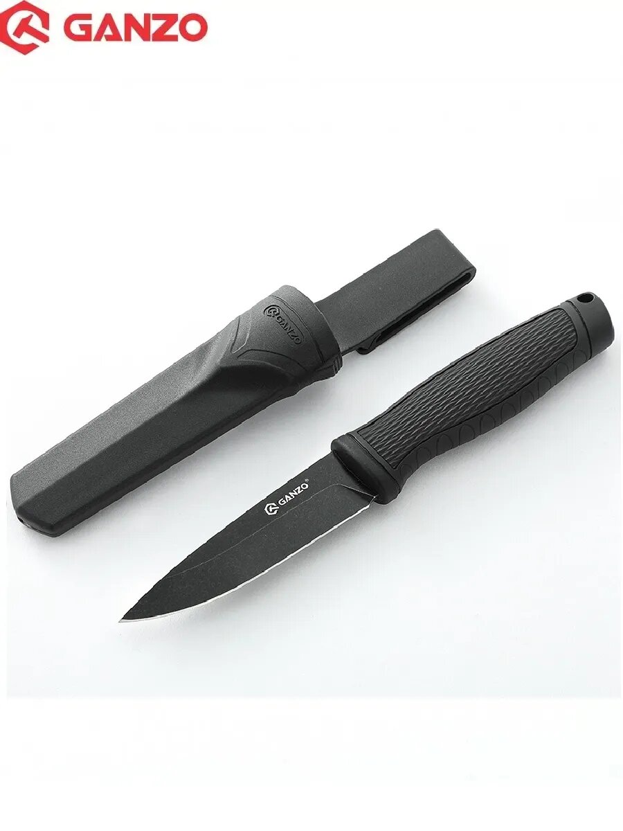 Нож Туристический Ganzo G806 черный, G806BW-BK