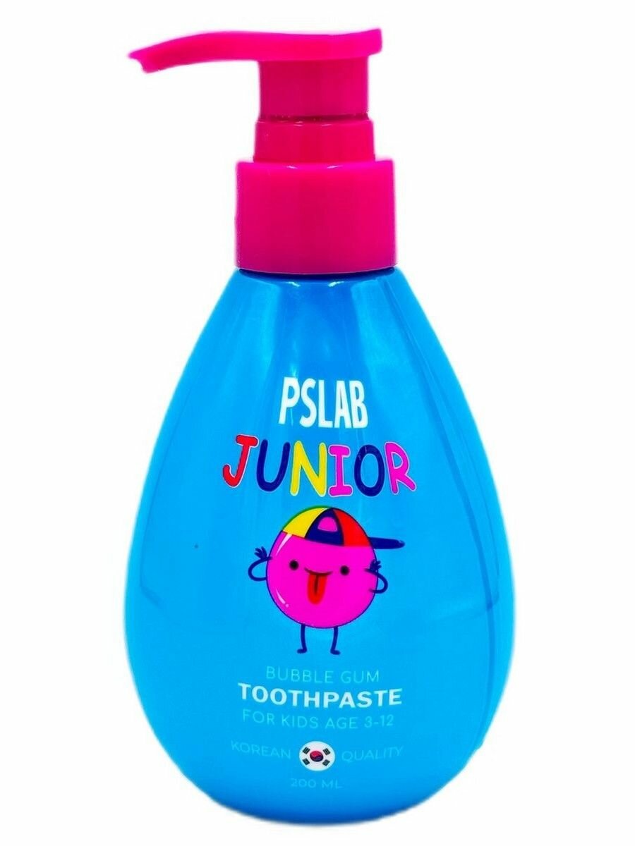 PSLab Зубная паста Junior Bubble Gum от 3 до 12 лет, 200мл