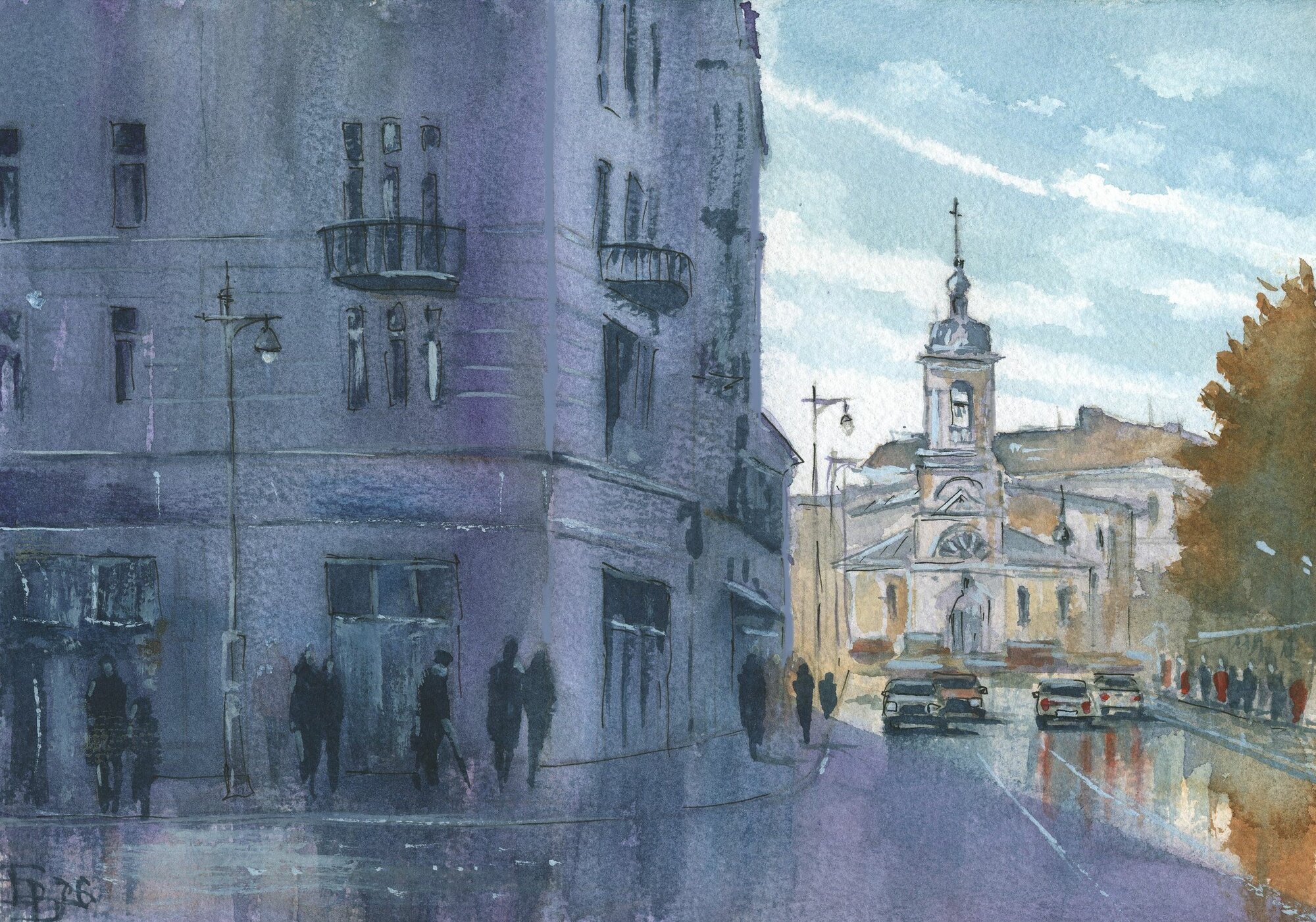 Картина акварельная 21х30 см. Не принт и не распечатка. Авторская.