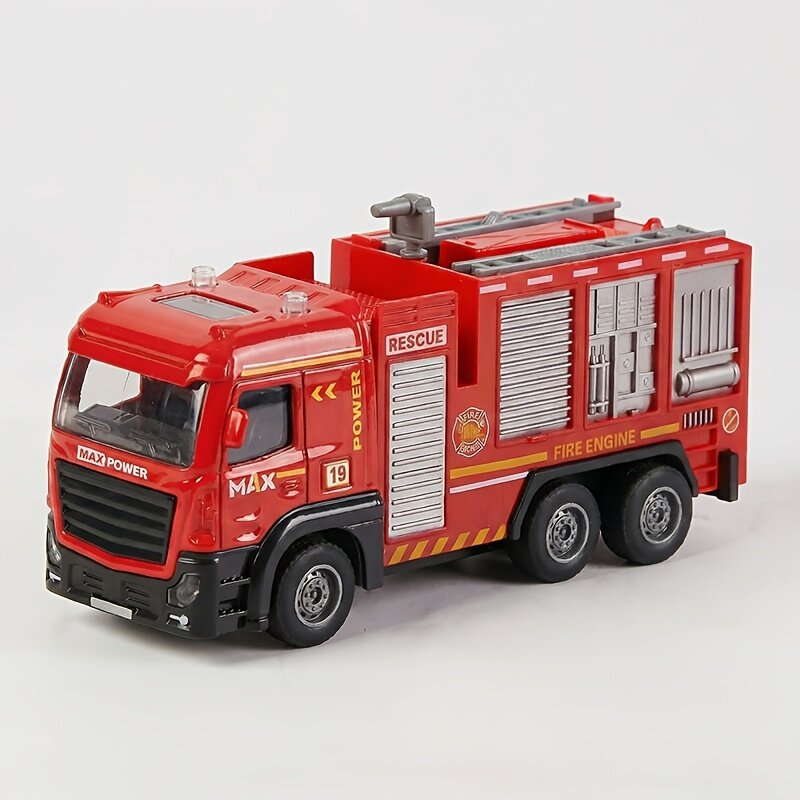 Пожарная машина игрушечная 1:32 из сплава, на трении, для детей от 3 лет