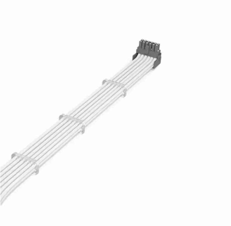 Белый 90-градусный 12+4-контактный 12VHPWR на 3 шт. PCI-E GPU 8-контактный видеокарта PCIE 5.0 3090Ti 4090 4080 блок питания адаптер удлинительный кабель