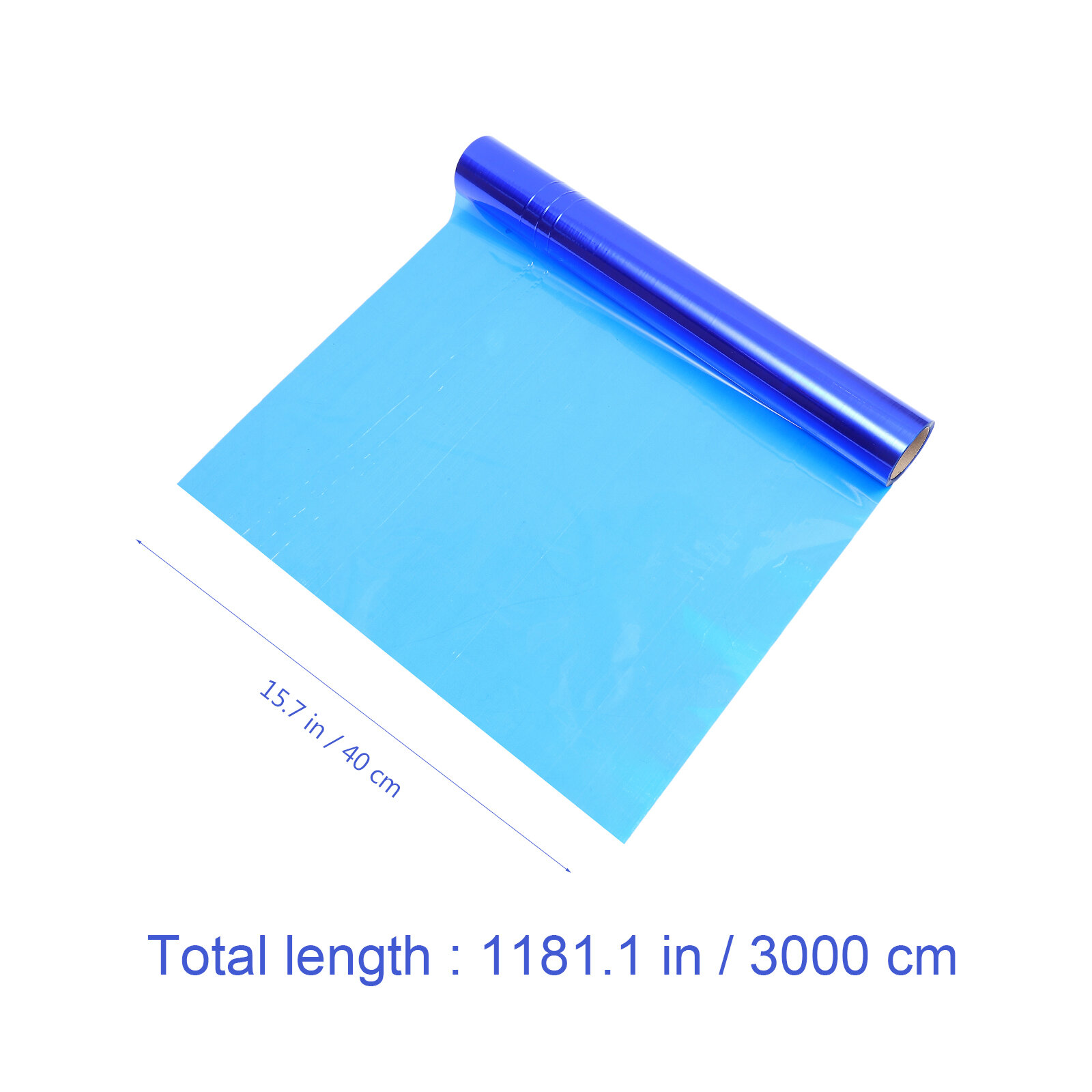 Синяя Целлофановая Пленка Для Упаковки Цветов И Подарков 3000.00X40.00X0.01Cm