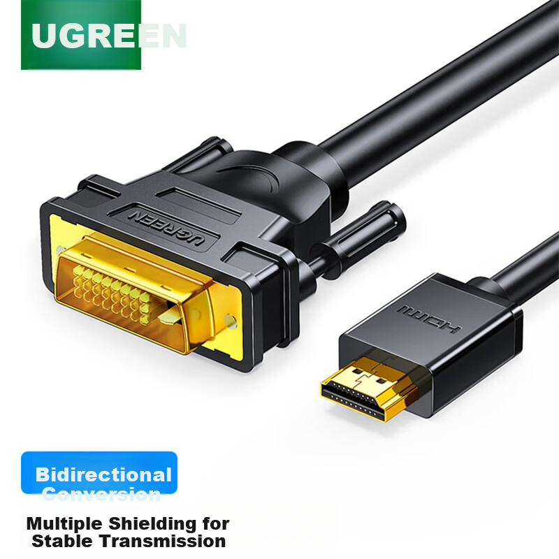UGREEN HDMI к DVI высококачественный двухсторонний конвертер кабель 8 м для ноутбуков проекторов мониторов