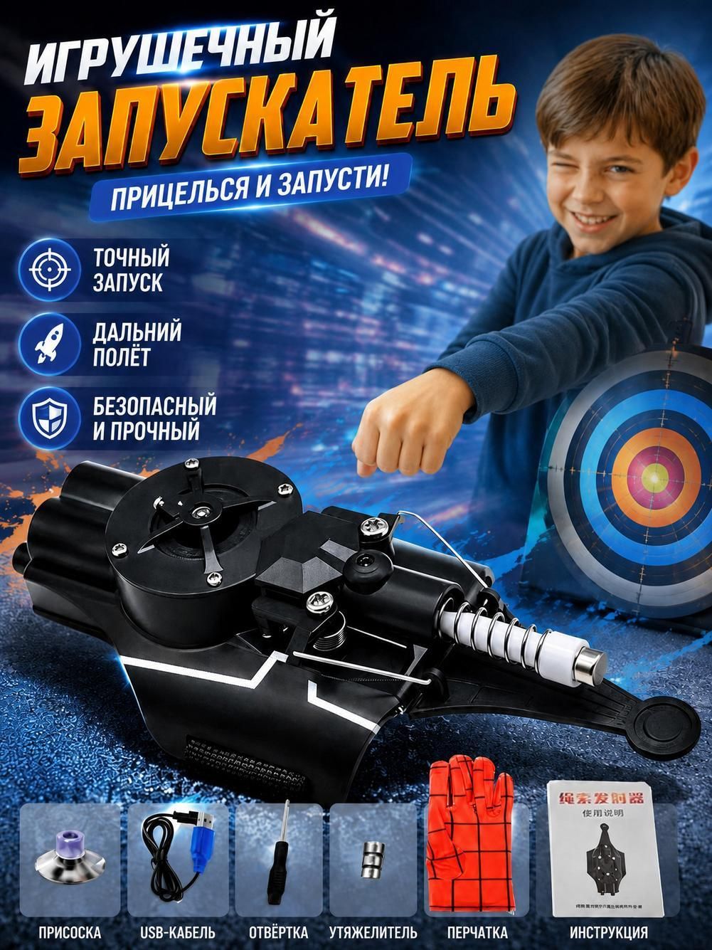Игрушка с электрическим пусковым устройством человек-паук