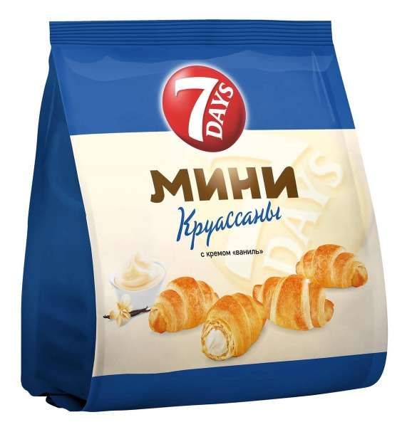 7 Days Круассаны Мини c кремом Ваниль, 265 г