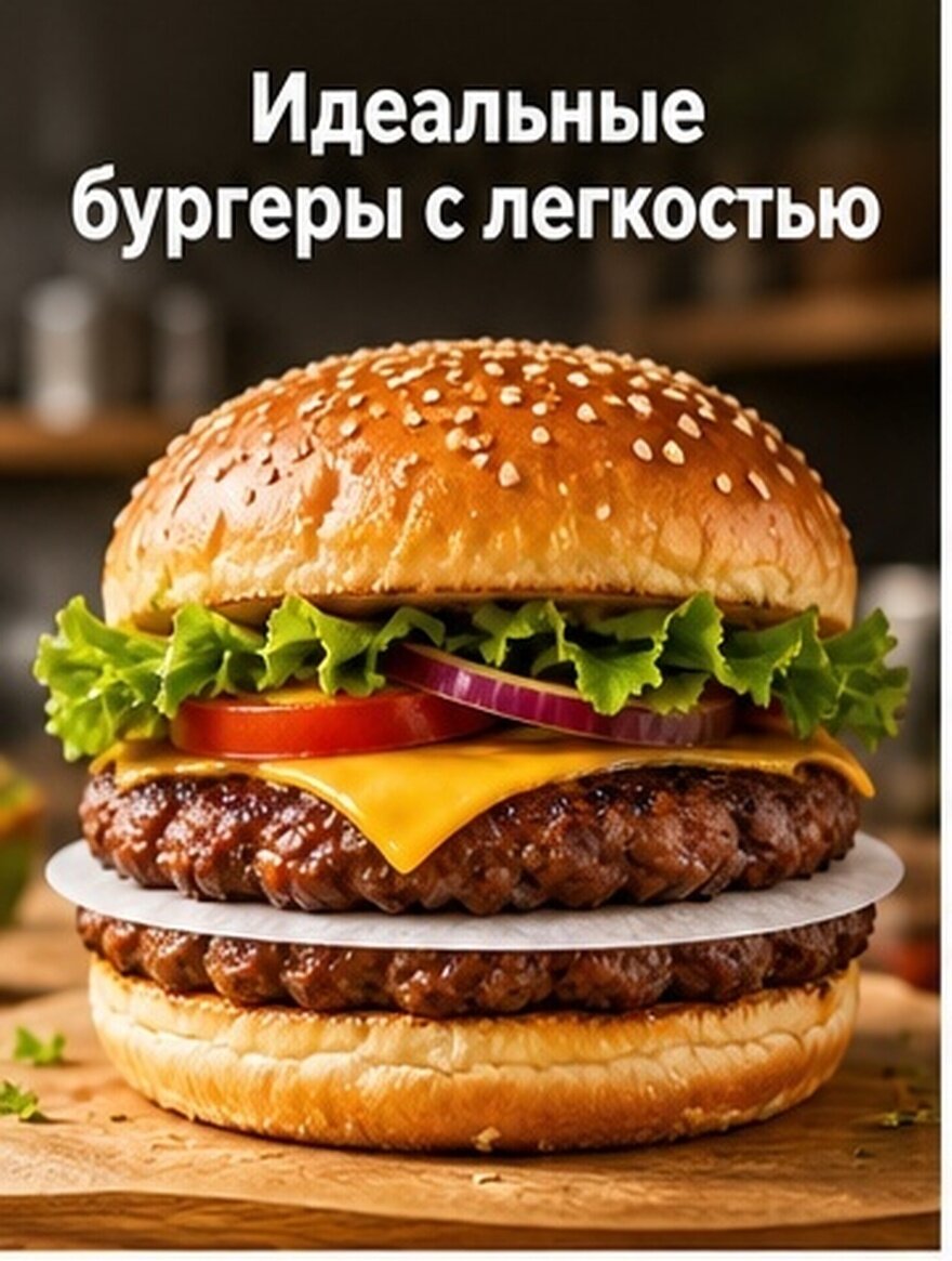 100 Штук Бумага Для Гамбургеров Круглая Против Пригарной Бумаги Для Кулинарии 11.00 См