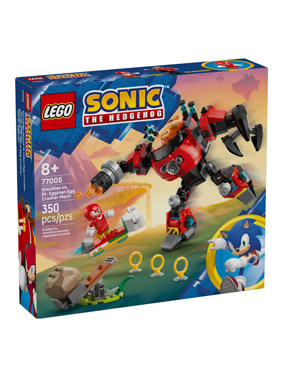Конструктор LEGO SONIC Наклз против меха-яйцедробилки Докто, 8 лет, 350 деталей, 77005