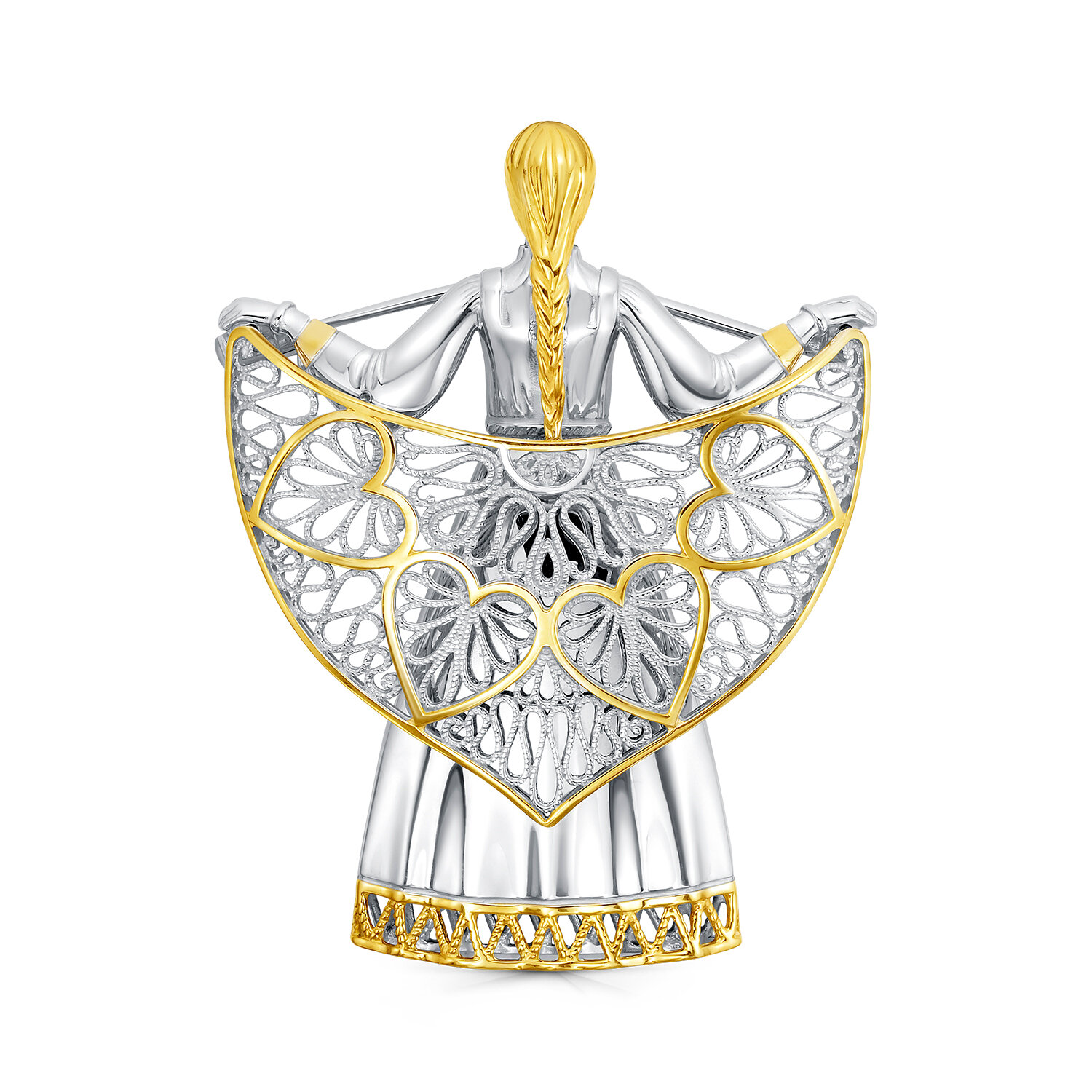 Брошь KABAROVSKY, серебро, 925 проба