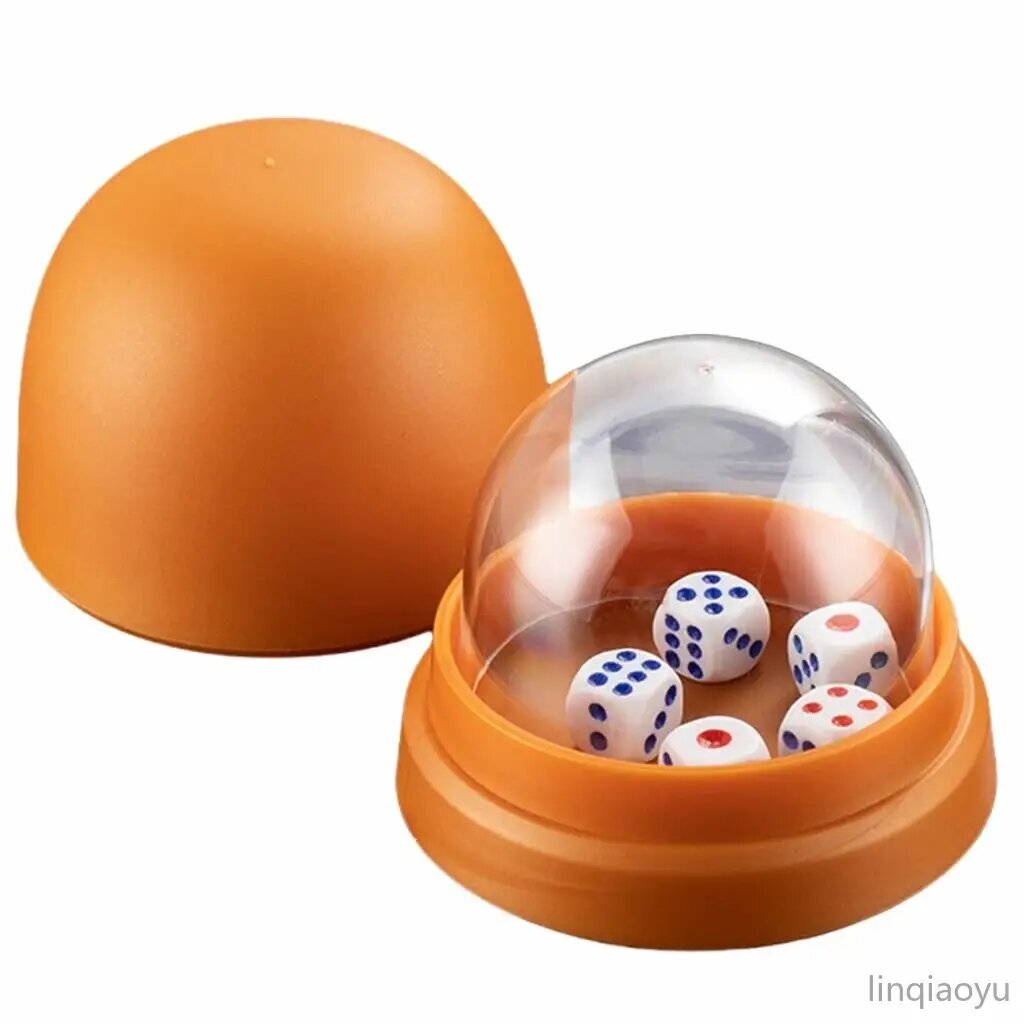 Игральные кости, Чаша для кубиков от обмана - оранжевая, 1 комплект