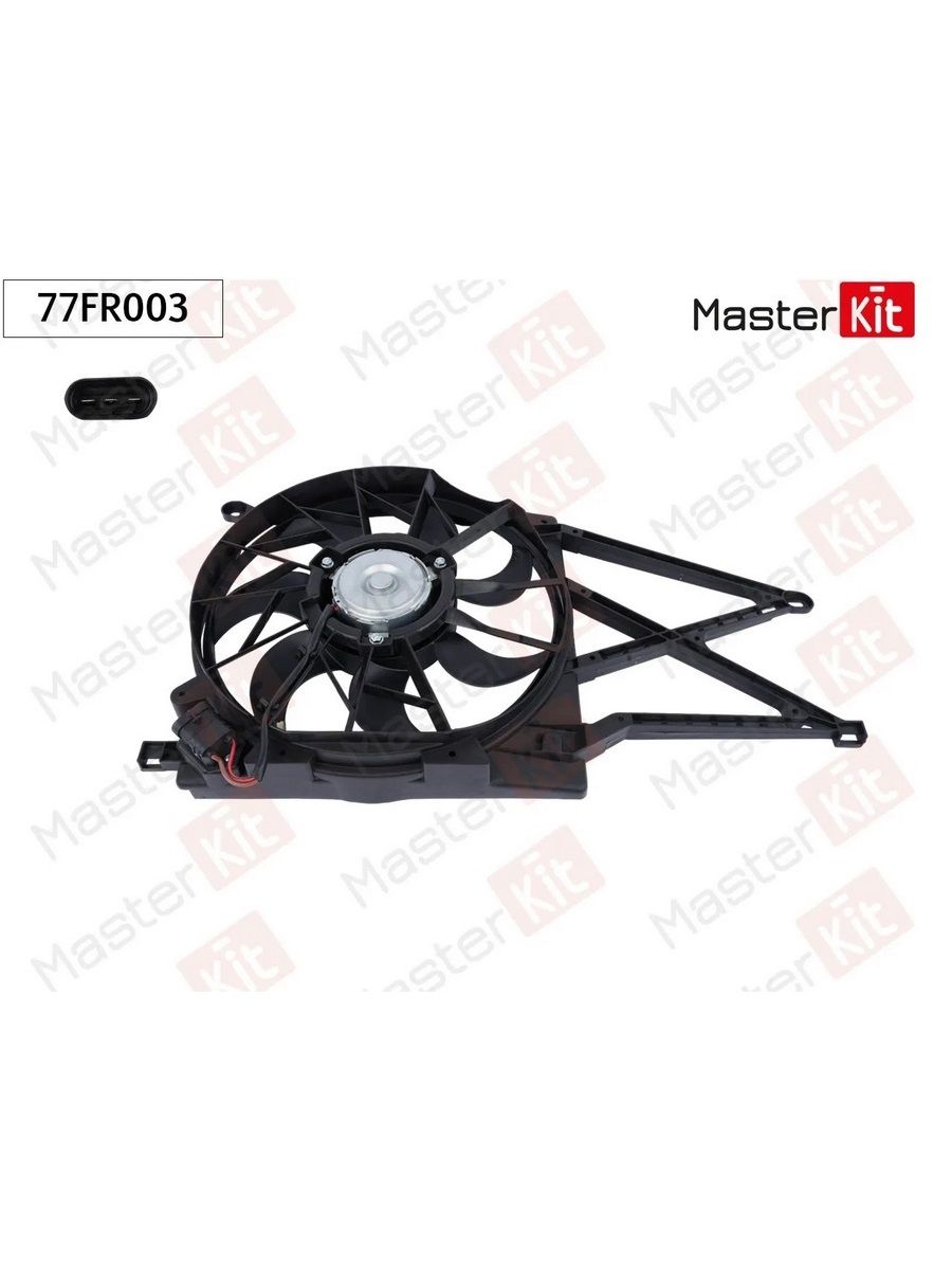 Вентилятор охлаждения радиатора для Opel Astra, Zafira / Опель Астра, Зафира, MasterKit 77FR003