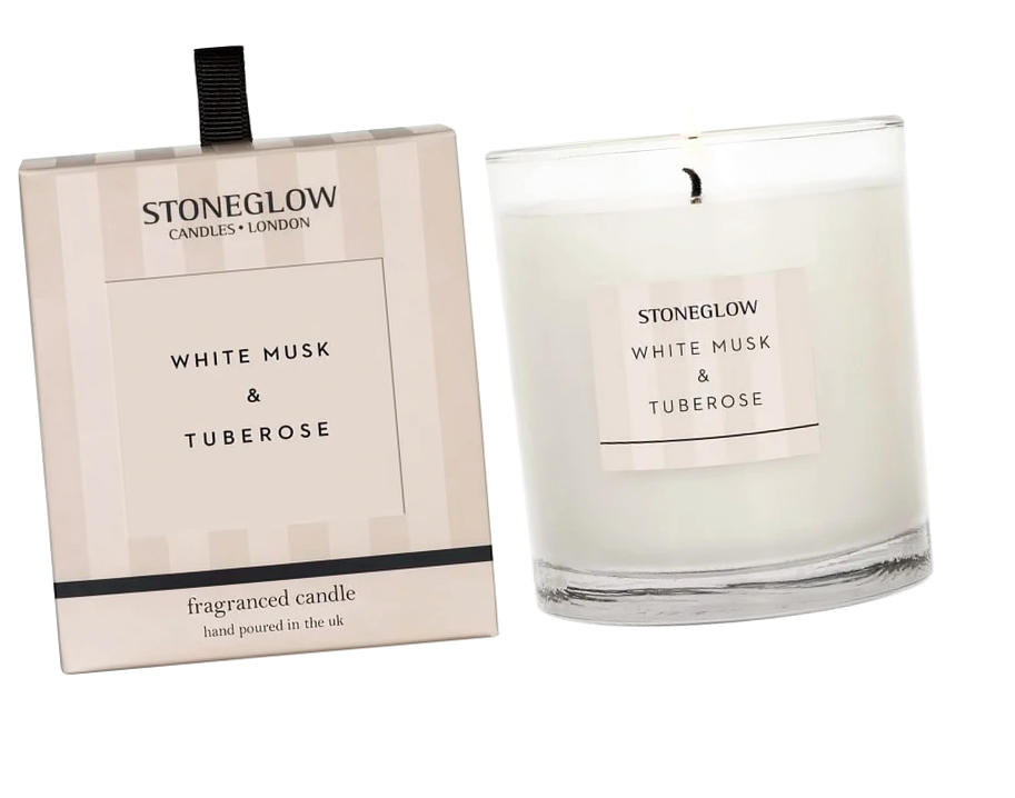 Свеча парфюмированная Stoneglow White Musk and Tuberose 300 гр - Стоунглоу Мускус Тубероза