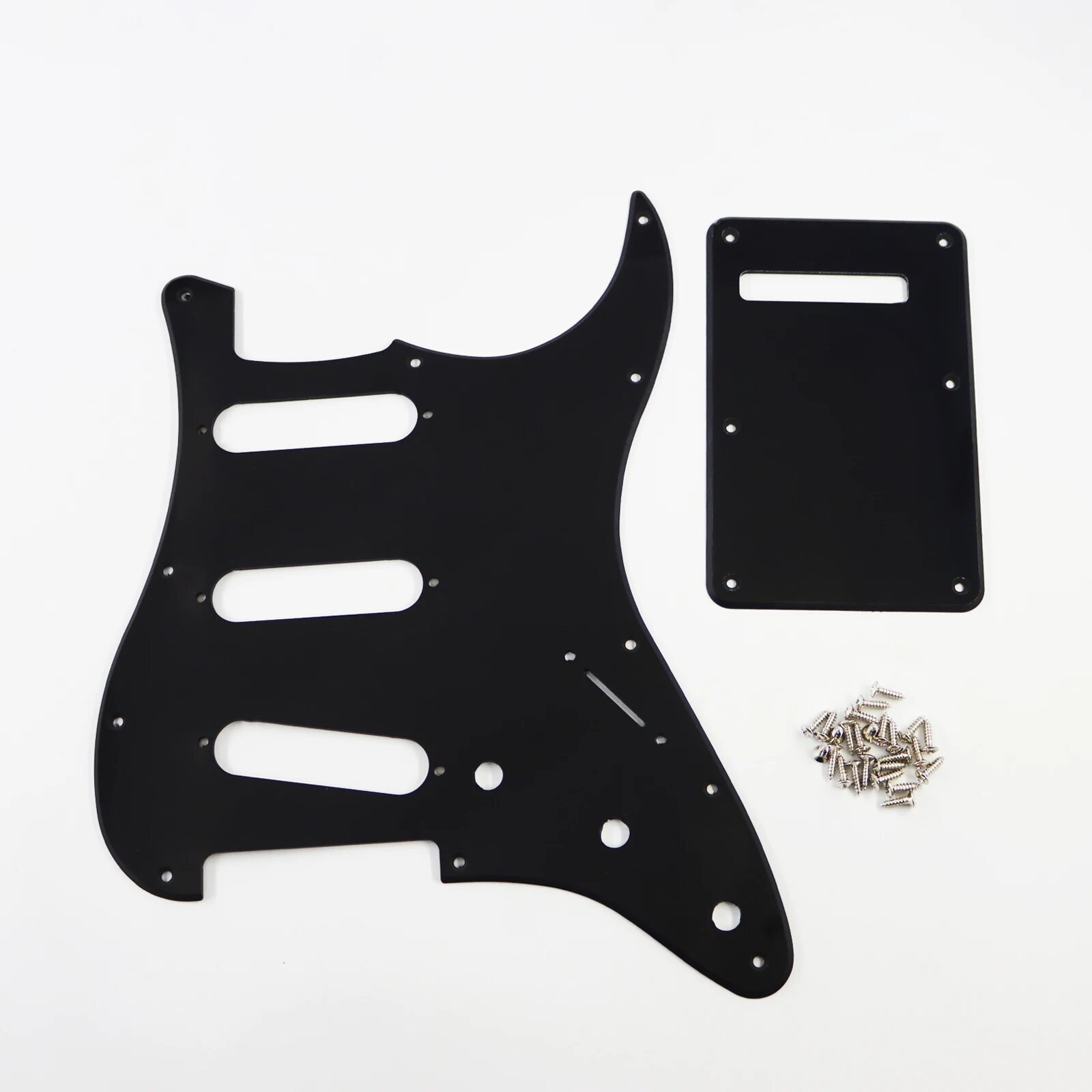Phrilam SSS 11-Hole Strat Pickguard Черный, Black 1ply