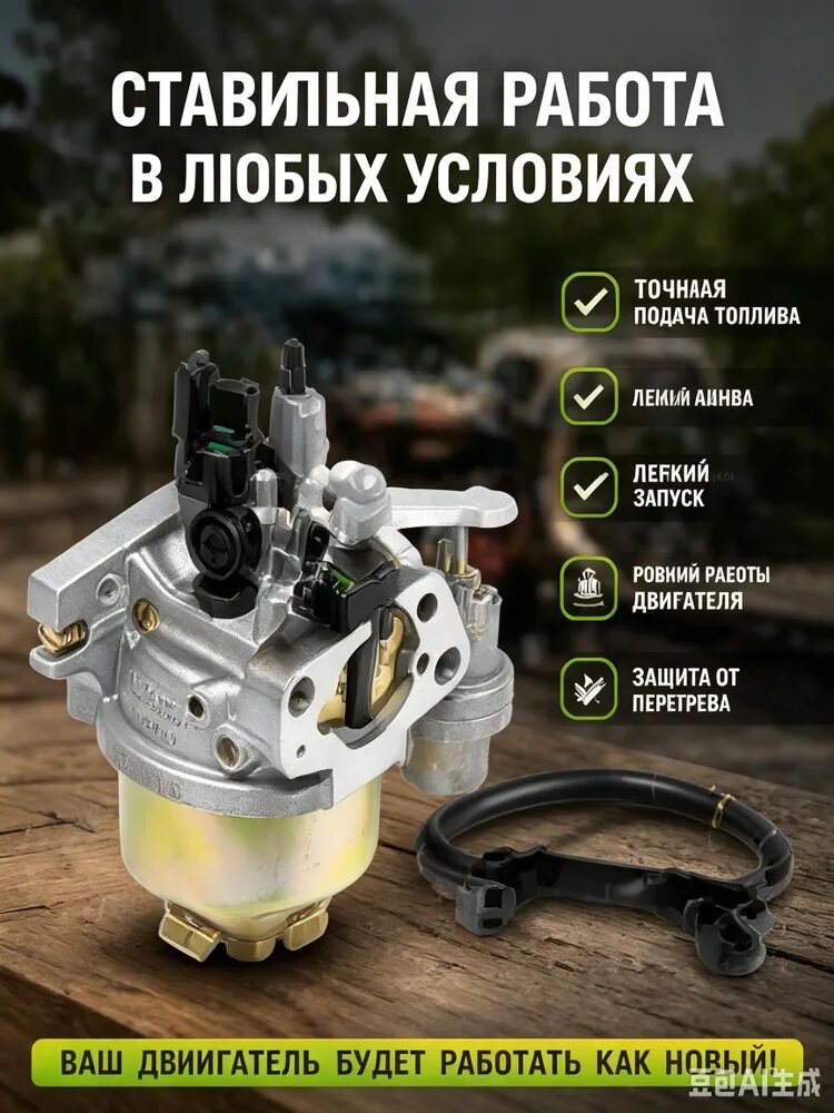 Карбюратор с краном для двигателя GX160, GX200,168F,168F-1,168F-2, 170F/