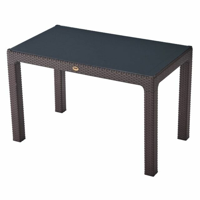 Стол прямоугольный Rattan/Раттан 120x70x75см коричневый полипропилен