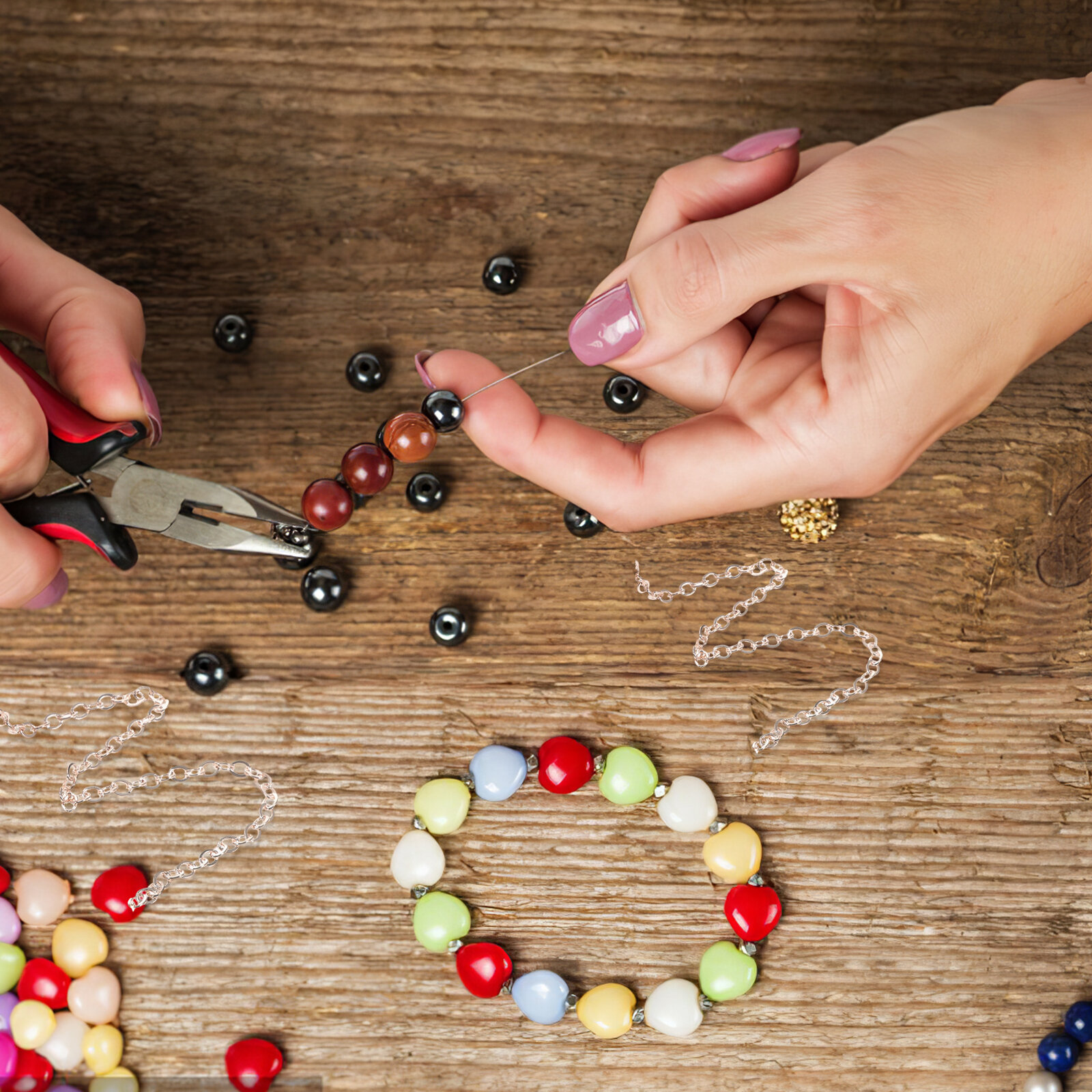 1 Рулон Diy Медных Цепей Для Создания Ювелирных Изделий Ссылочные Цепи Diy Crafts 1000X0.2 Cm Pink