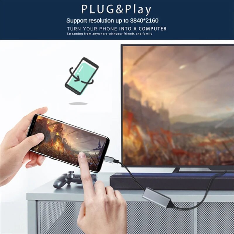 Настоятельно рекомендуется. Переходник USB C — HDMI, 4K, 30 Гц, кабель Type-C — HDMI-совместимый