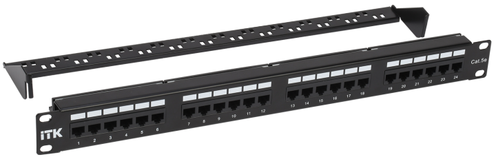 PP24-1UC5EU-D05-1 Патч-панель ITK 19" 1U 24xRJ45 кат.5e UTP