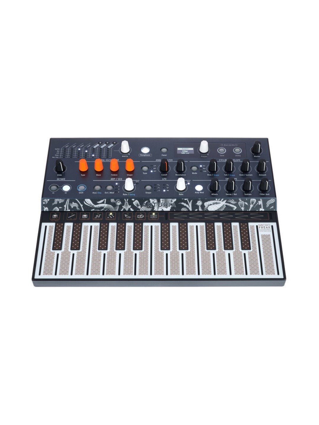 Синтезатор Arturia MicroFreak гибридный, 25 сенсорных клавиш, аналоговый фильтр, секвенсор на 64 шага