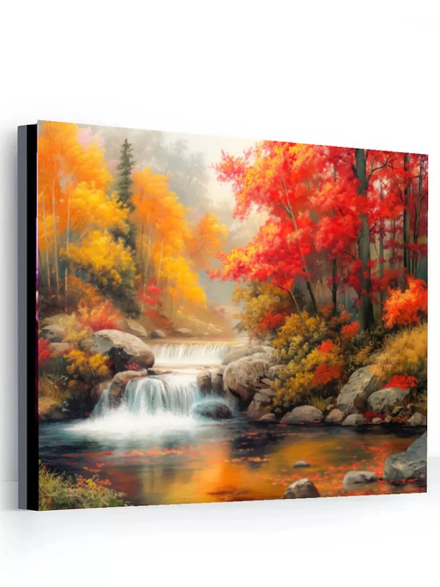 Картина по номерам "Осенний пейзаж", на холсте на подрамнике, 40 x 50 см