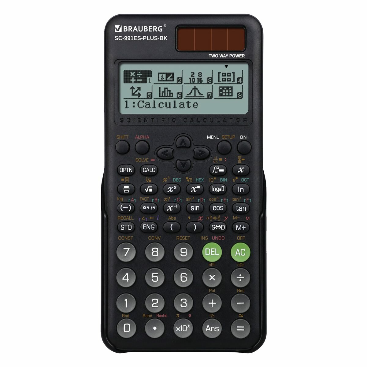 Калькулятор инженерный Brauberg SC-991ES-PLUS-BK (10+2-разрядный) 252 функции, черный (272651)