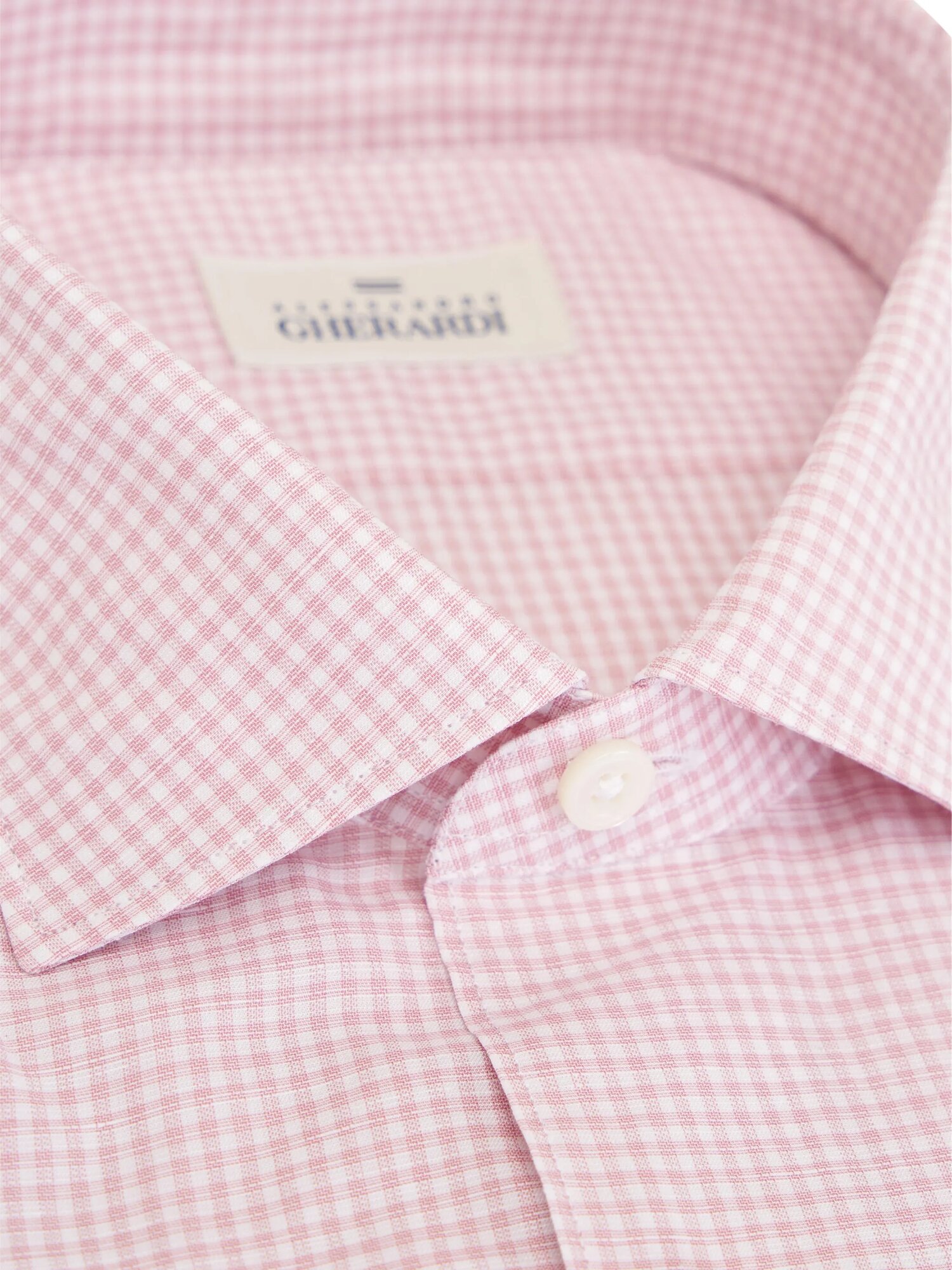Рубашка Alessandro Gherardi Gingham-check shirt, размер M, розовый — фото 1