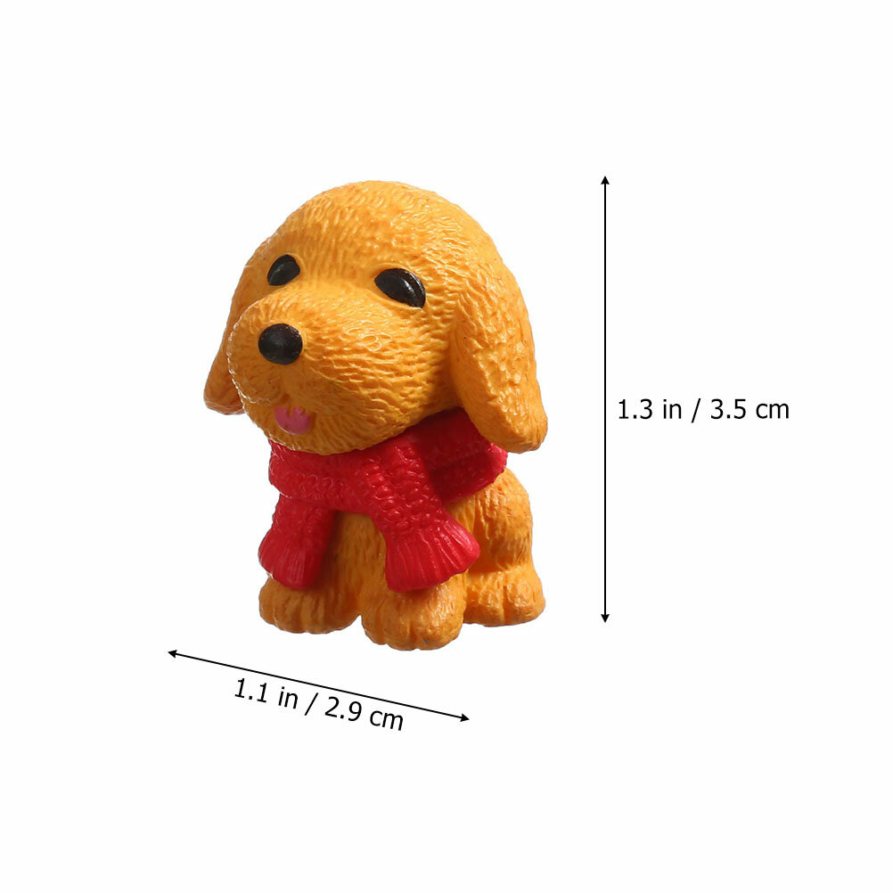 6 Штук Статуэтки Собак Мини Модели Украшения Прелестные Щенята 3.5X2.9Cm