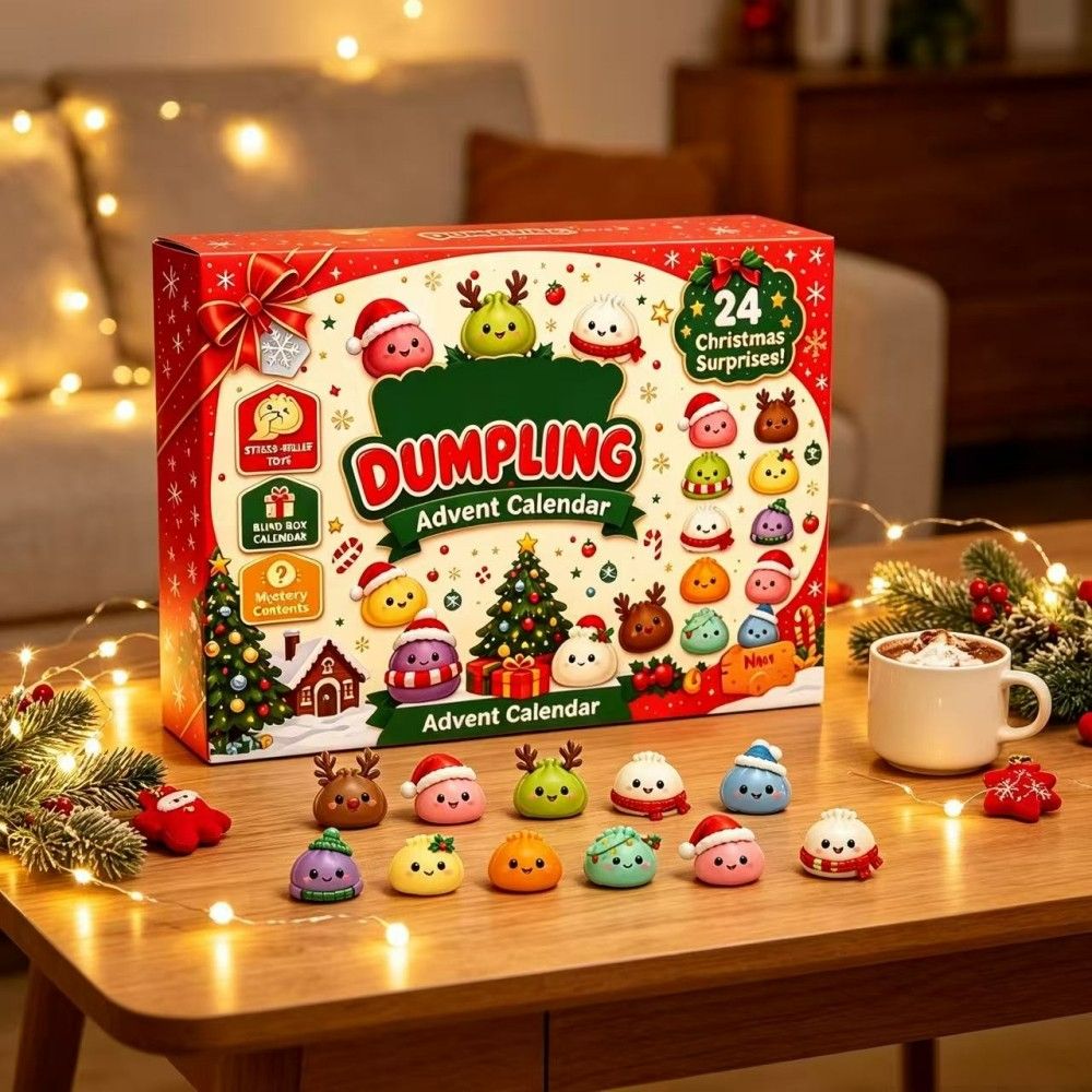 Подарочный набор для рождественских пельменей с Адвент-календарем, Christmas Dumpling Advent Calendar Gift Set