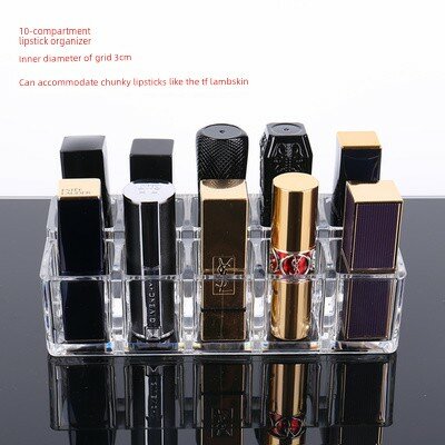 10-компартментная акриловая подставка для помады TF и Guerlain из овчины