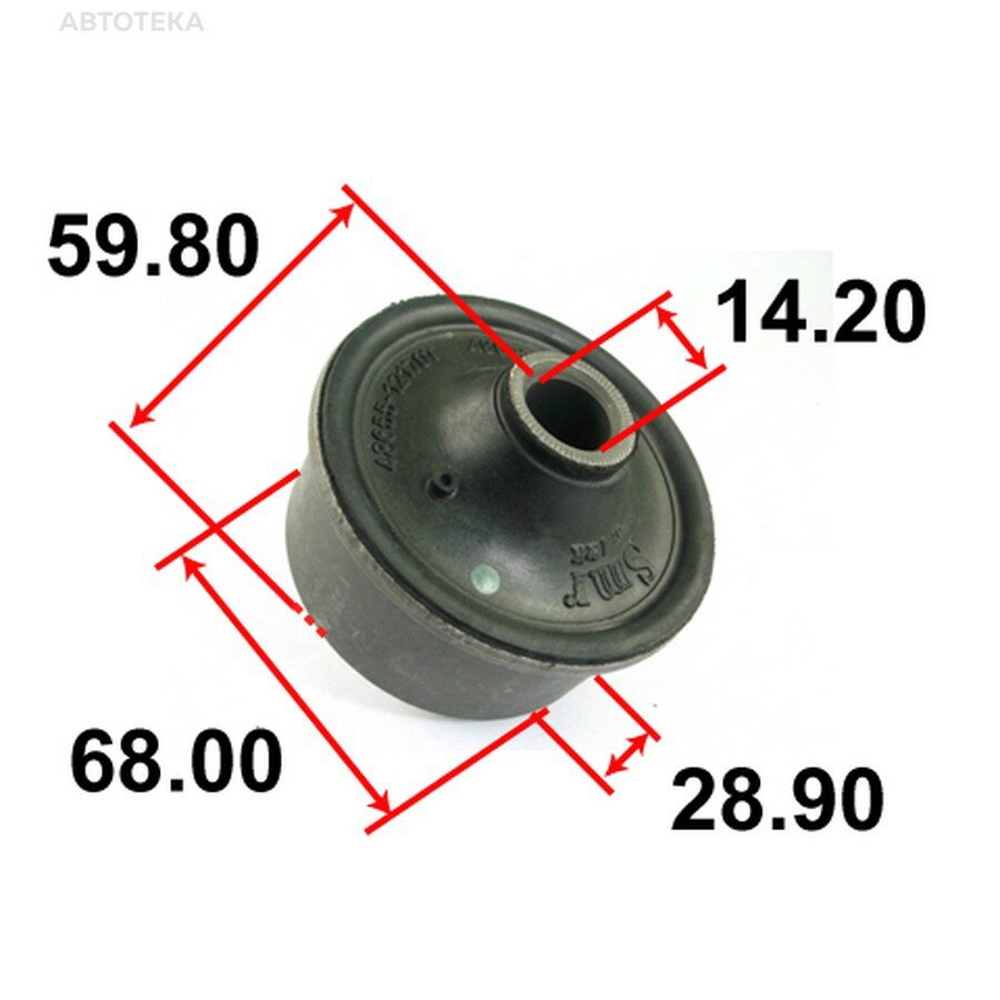 Сайлентблок нижнего рычага - большой TENACITY AAMTO1087 COROLLA ZZE121,122,(подходит к рычагам 4806812220,4806912220,4806802020,4806902020,4806812240,4806912240,4806812250,4806912250)