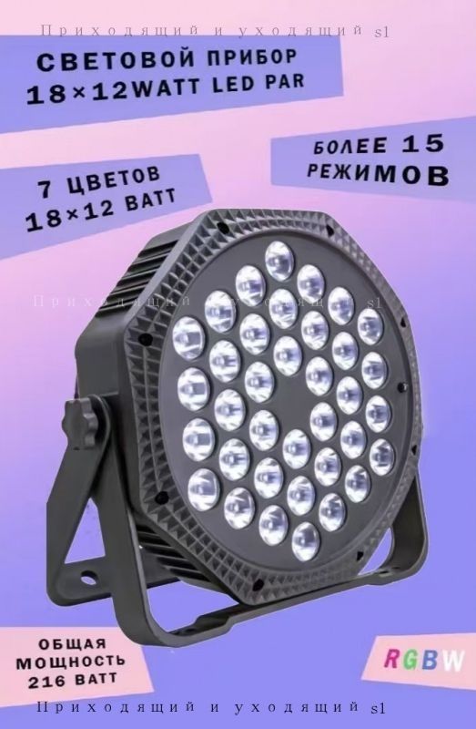Эксклюзивный светомузыкальный LED прожектор PAR 18 на 12 ватт