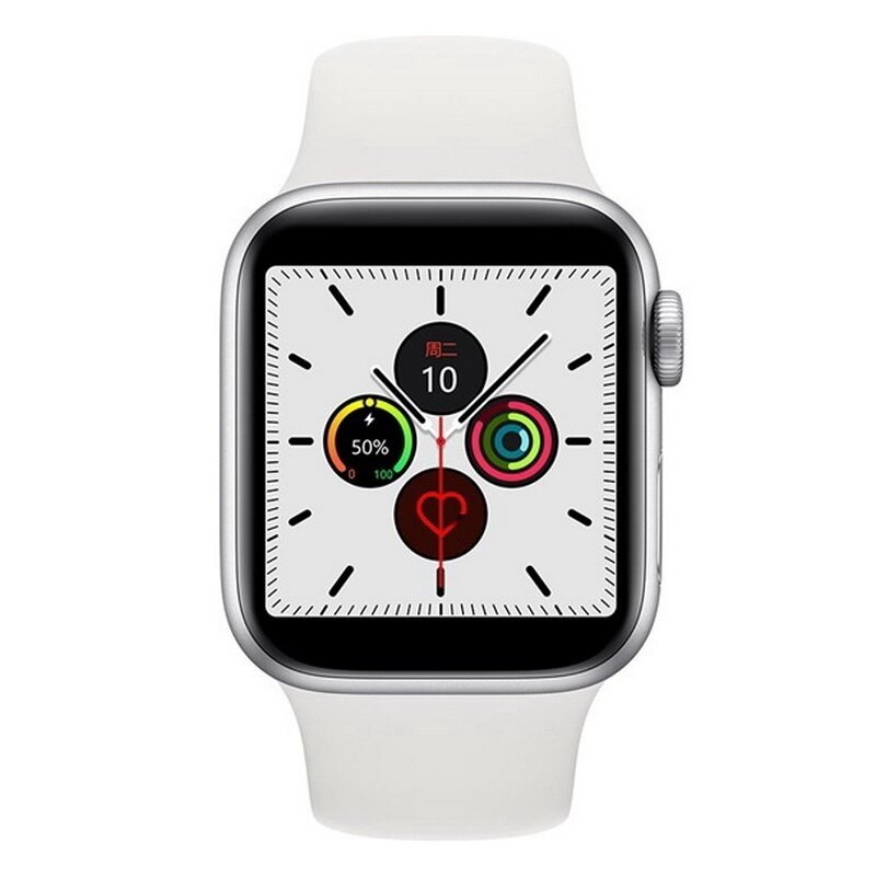 Умные смарт-часы 2020, 6 Smart Watches W26+ (плюс), с функцией измерения температуры тела, белые