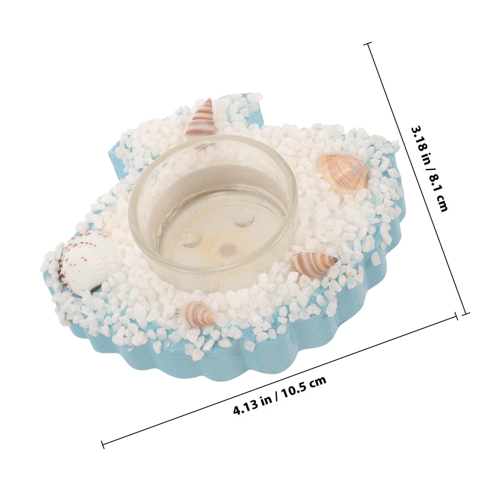 Держатель Свечи В Морском Стиле Из Стекла Для Декора Дома 10.50X8.10X3.50Cm