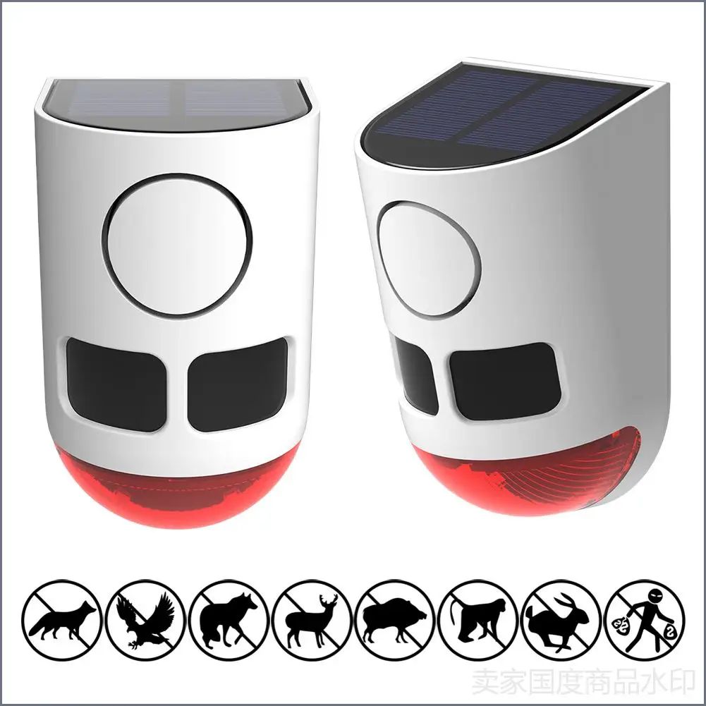 Солнечный датчик-отпугиватель животных, звуковая защита, USB/солнце, IP55, для сада и фермы