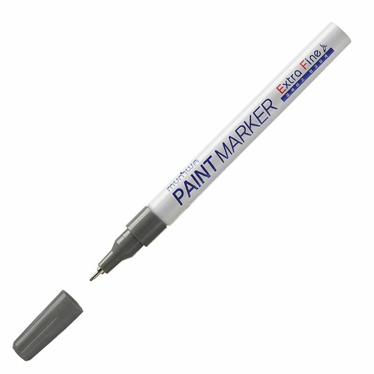 Маркер-краска MunHwa Extra Fine Paint Marker (1мм, серебристый, нитро-основа) (EXPM-06), 12шт.